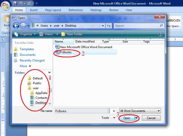 Microsoft Word Tutorial Open An Existing Document